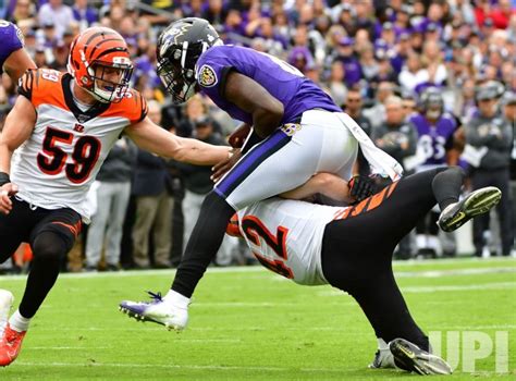 Photo Ravens Qb Lamar Jackson Hurdles Bengals Clayton Fejedelem