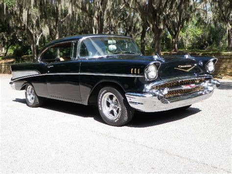 1957 Chevrolet Two Door Hardtop Four Speed Black For Sale