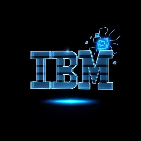 3d Render Ibm Logo Carved From Frosted Translucent Plastic Gently
