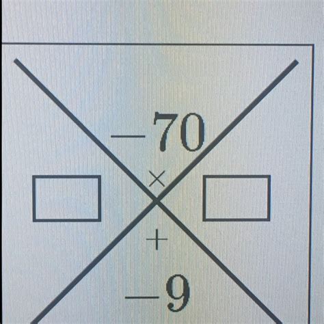 Write Two Numbers That Multiply To The Value On Top And Add To The