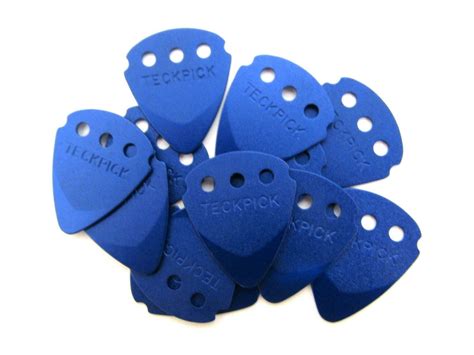 Dunlop Guitar Picks Techpick Tech Pick Aluminum Metal Blue 12 Pack