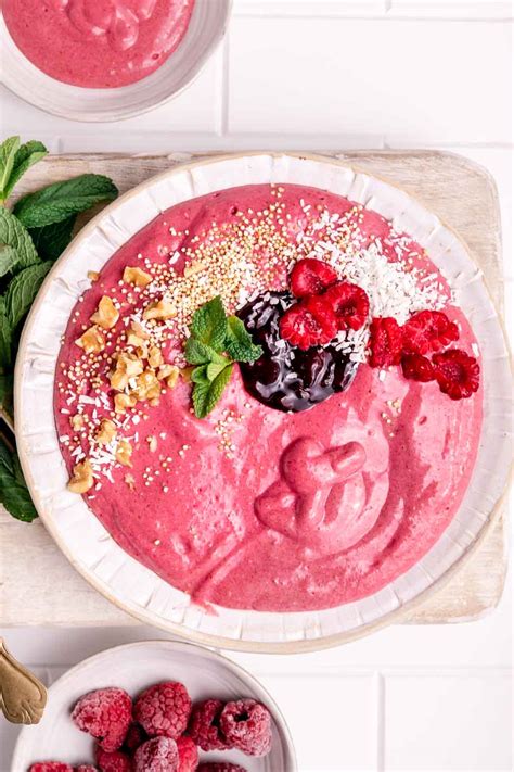 Raspberry Smoothie Bowl The Green Creator