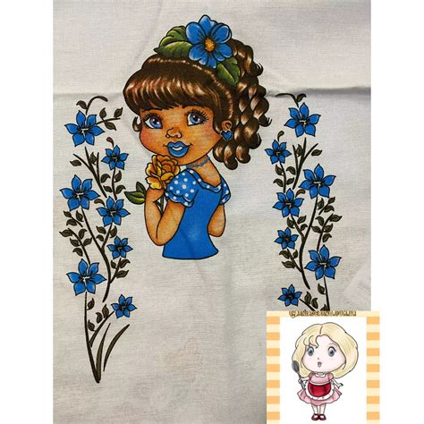 Pano de Prato Boneca Cachinhos para fazer a saia de crochê ou tecido Nova Era Unidades