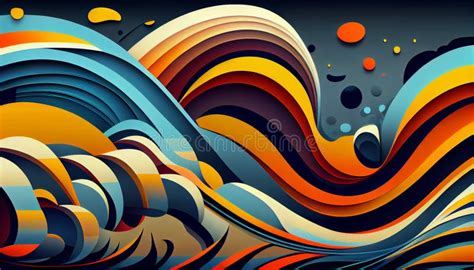 Generative Ai Waveform Odyssey An Abstract Background Of Dynamic Wave Like Shapes And Vibrant