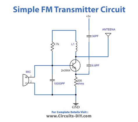Simple FM Transmitter Circuit Using 2n3904 Transistor