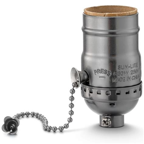 Pull Chain Light Socket E26 Standard Threaded Base Lamp Socket With