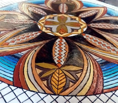The Geometric Progression Pyrography Acrylic Unframed Anton Dks