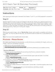 W12 Exam Test 06 Remotely Proctored Preparation Guide Course Hero