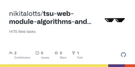 Github Nikitalotts Tsu Web Module Algorithms And Machine Learning
