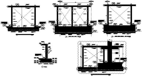 Sectional Detail Of Structural Block Water Tank 2d View Cad Unit Autocad File Cadbull