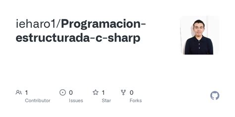 Github Ieharo1programacion Estructurada C Sharp