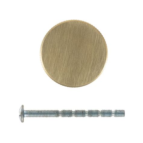 Taskmaster 325mm Brushed Brass Knurled Cabinet Knob 1 Pack