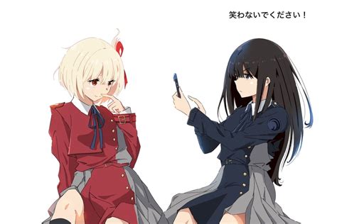 Nishikigi Chisato And Inoue Takina Lycoris Recoil Drawn By Misskiwi