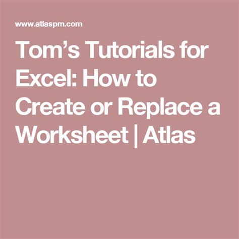 How To Create Or Replace A Worksheet In Excel