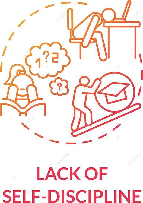Lack Of Self Discipline Concept Icon Study Strategy Contour Vector