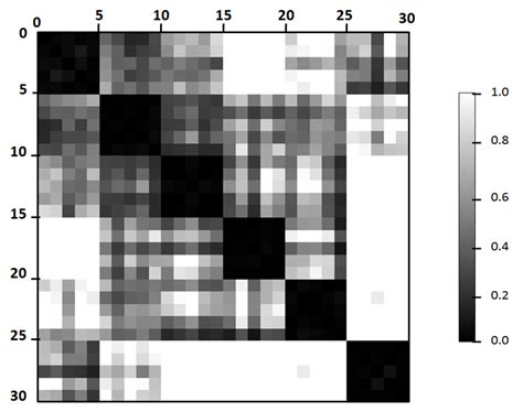 Matrix Of Pairwise Normalized Hausdorff Shape Distance Between The