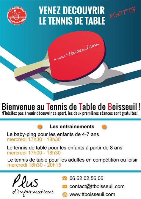 Tennis De Table Boisseuil Mairie De Boisseuil