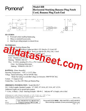 HB-24-2 Datasheet(PDF) - Pomona Electronics