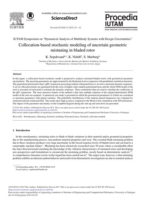 Pdf Collocation Based Stochastic Modeling Of Uncertain Geometric