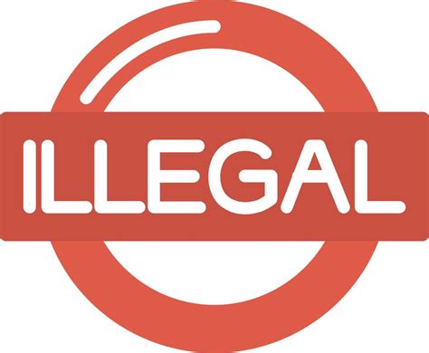 Illegal Flat Icon 11382700 Vector Art At Vecteezy
