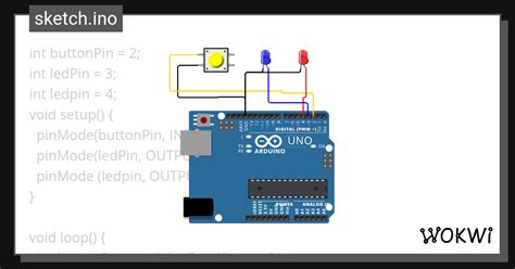Input Pull Up Button With Led Wokwi Esp32 Stm32 Arduino Simulator