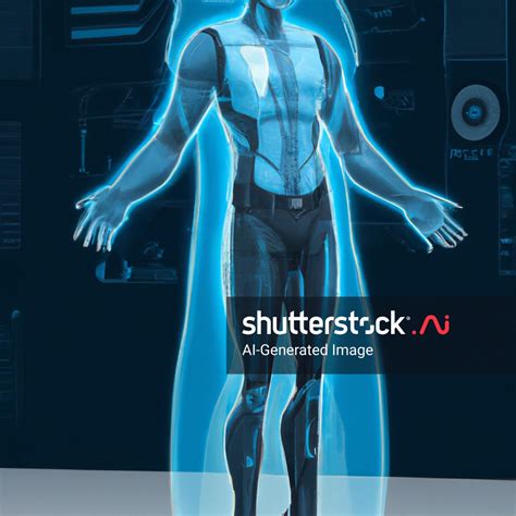 Vector Style Image Humanide Screen Hologram Robot Ai Generated Image