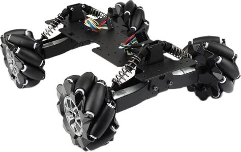 Jp Uminino W100ロボットカー全方向のmecanumの車輪のロボット車のシャーシキットはarduino調節可能なサスペンションに適しています おもちゃ