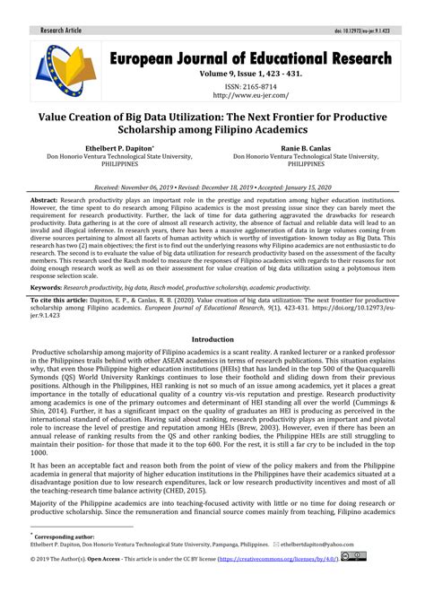 Pdf Value Creation Of Big Data Utilization The Next Frontier For
