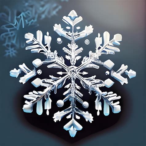Premium Ai Image A Realistic Illustration Of A Snowflake With Details