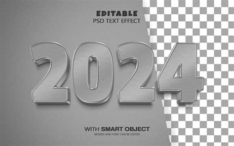 Premium Psd New Year Text Effect With Metallic Effect
