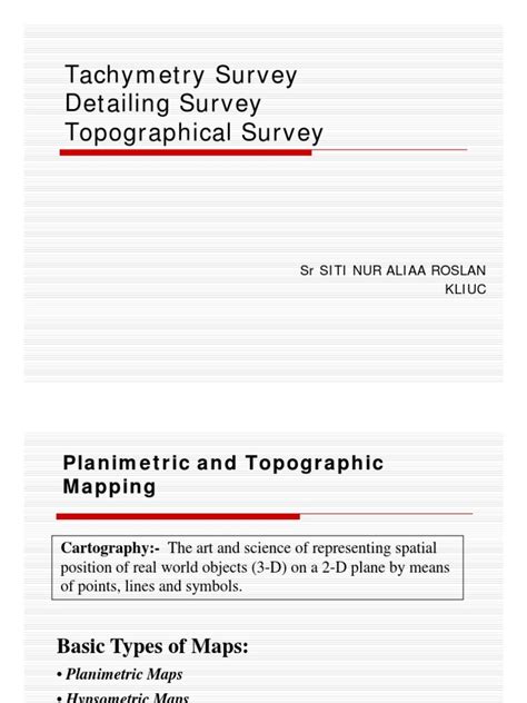Pdf Surveying Bec102 6 Tacheometry Detailing Topo Survey Dokumen Tips