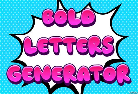 Bold Letters Generator Текстовый эффект и дизайн логотипа Шрифт