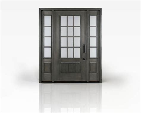 Clopay Rustic Fiberglass Front Door With Grooved Panel Detail Shown In