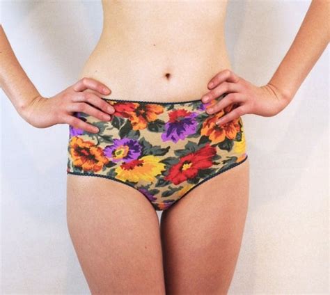 Sale Retro Style Panties With Floral Print By Knickerocker On Etsy