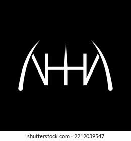Monogram Letter Logo Ahha Vector Stock Vector Royalty Free