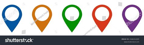 Location Pointer Icon Set Map Pins Stock Vector Royalty Free