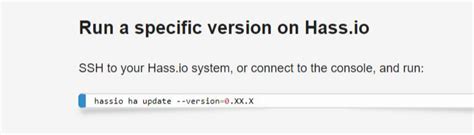 Hassio Panel Not Loading Using Version 075 Trying To Update Manually Over Ssh Via Port 22222