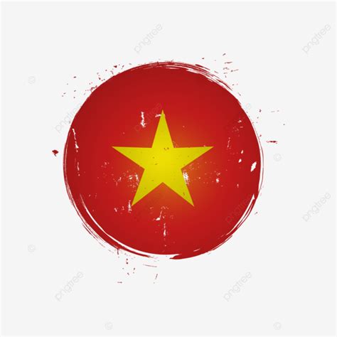 베트남 국기 라운드 그런 지 브러시 스타일 베트남 국기 브러쉬 브러시 그런지 둥근 깃발 Png 일러스트 및 벡터 에 대한
