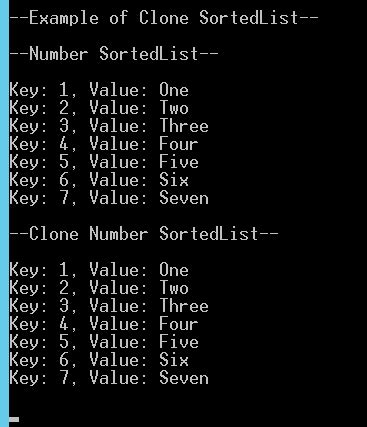 Sortedlist In C
