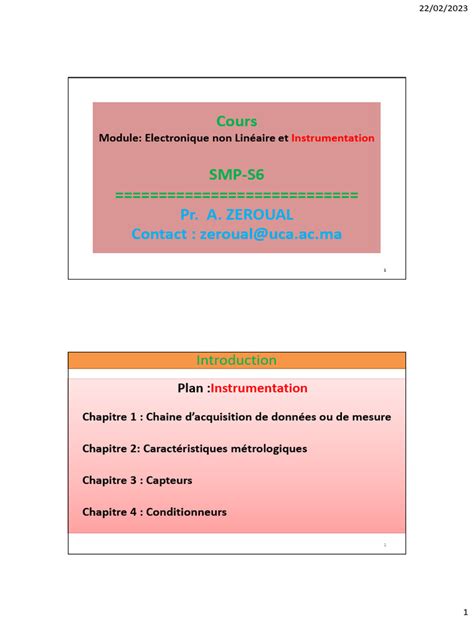 Ch1 Chaine De Mesure D1 D29 Pdf