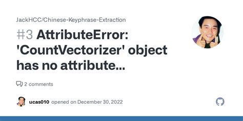attributeerror countvectorizer object has no attribute get feature