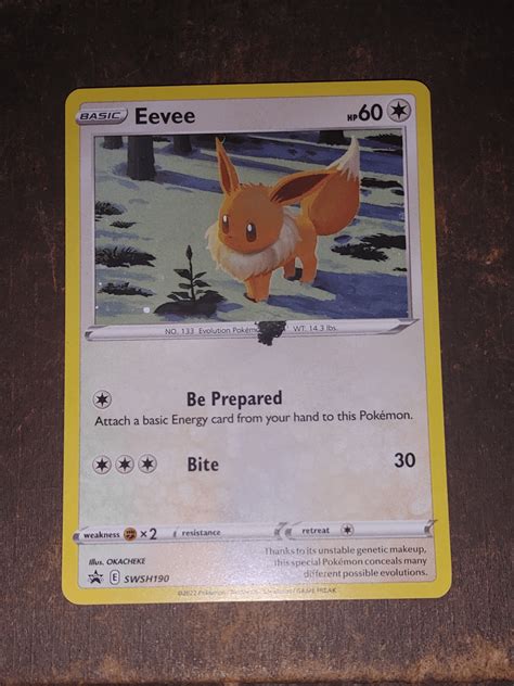 Weird Holo Thing On A Promo Eevee R Pokemonmisprints
