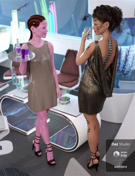 Dforce 所有闪闪发光的服装纹理 Dforce All That Glitters Outfit Textures Dforce