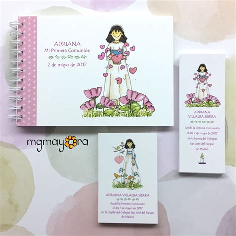 Recordatorios de comunión originales con dibujos personalizados