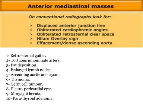 Radiological Imaging Of Mediastinal Masses Pptx