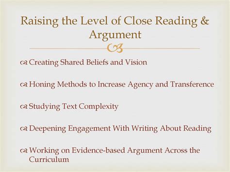 Raising The Level Of Close Reading Ppt Download