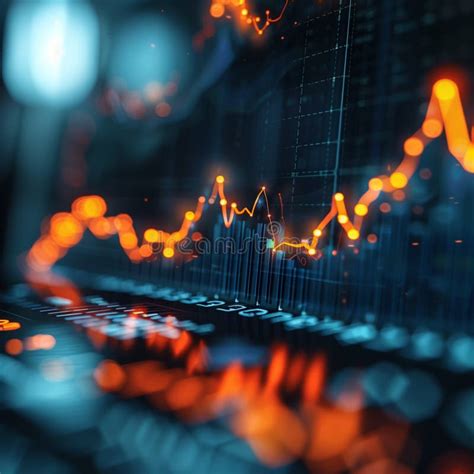 Dynamic Financial Data Display On Laptop Screen With Upward Trending