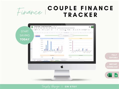 Couple Finances Tracker Monthly Budget Expenses Tracker Finances