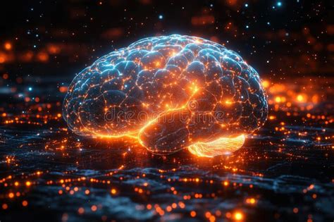 Glowing Neural Network Human Brain Synapse Nerve Signal Connections