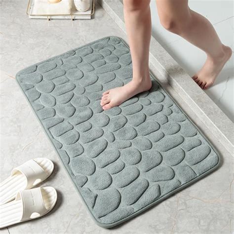 Tapis de Salle de Bain en Mousse à Mémoire de Forme Antidérapant Doux